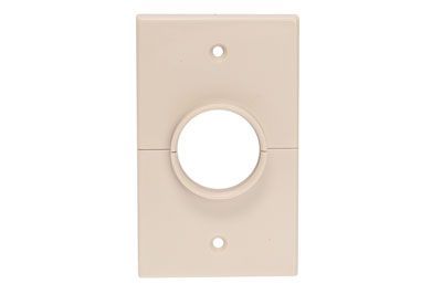 1.375 Inch hole - Single Gang - Ivory Split Wall Plate | ShowMeCables.com