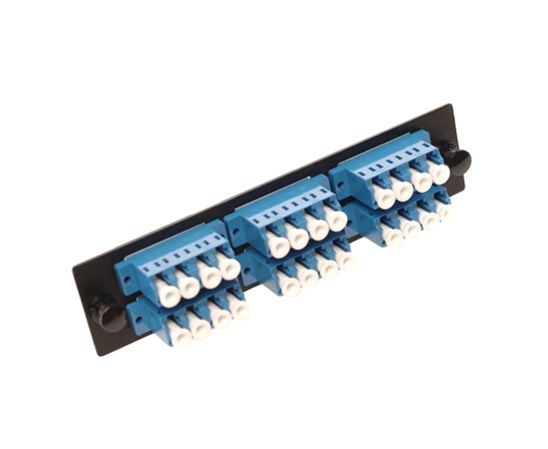 Single Mode | Fiber Adapter Panel | 6 Quad Couplers | LC/UPC | Ceramic ...