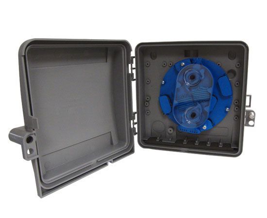 Wall Mount Fiber Enclosure | Up to 12 Splices w/ Slack-N-Roll Splice ...