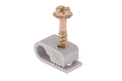 Cable Clip for Single Coax or Ethernet with 1/2 inch Screw - 100 Pack ...