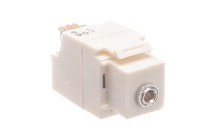 3.5mm Stereo Jack Keystone - White | ShowMeCables.com