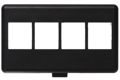 4 Port NetKey Modular Furniture Faceplates- Blue | ShowMeCables.com