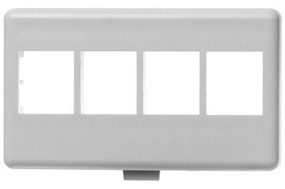 4 Port NetKey Modular Furniture Faceplates- White | ShowMeCables.com