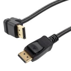 ShowMeCables DisplayPort Cable, Male to Up Angle Male, 8K Resolution ...