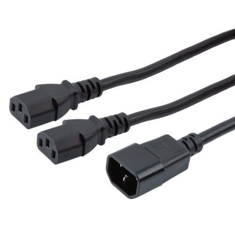 C14 to C13 Splitter Cable | C14 to Dual C13 10 Amp 125 Volt ...