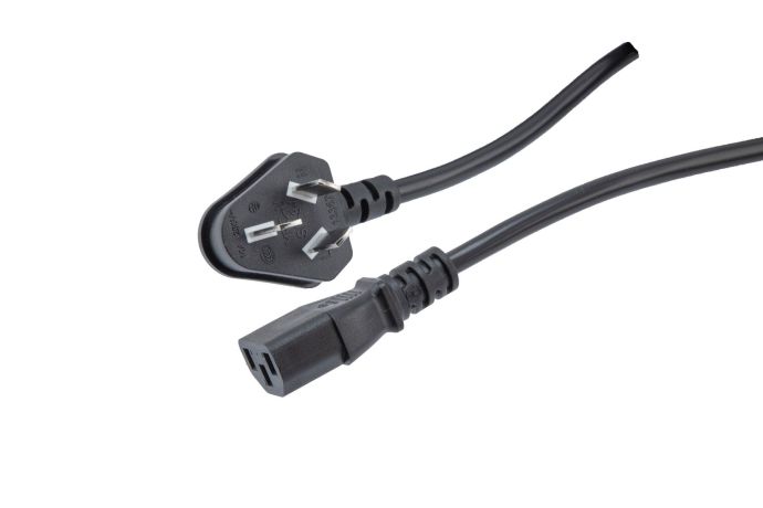 GB2099 Type I Downward Angle to C13 International Power Cord - 10 Amp ...