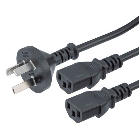 GB2099 Type I to Dual C13 International Splitter Power Cord - 10 Amp ...