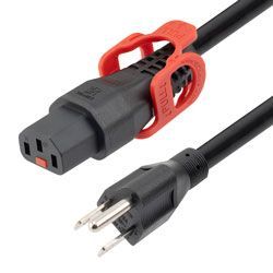 ShowMeCables IEC LOCK C13+ to NEMA 5-15P, 15A, 125V, 10ft | ShowMeCables.com