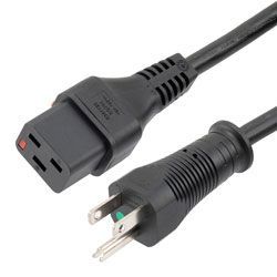 ShowMeCables IEC LOCK C19 to HG NEMA 5-15P, 15A, 125V, 10ft | ShowMeCables.com