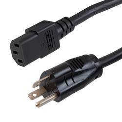 ShowMeCables NEMA 5-20P - C13, SJTOW Power Cable, 125V, 15A, 15FT | ShowMeCables.com