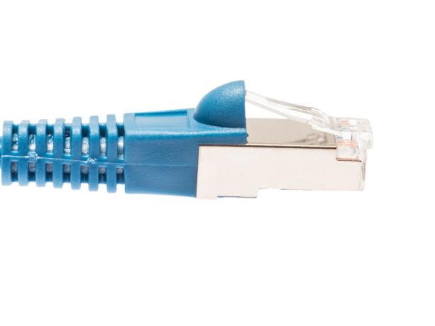 Shielded Cat5e Patch Cable - Blue – 25 FT | ShowMeCables.com