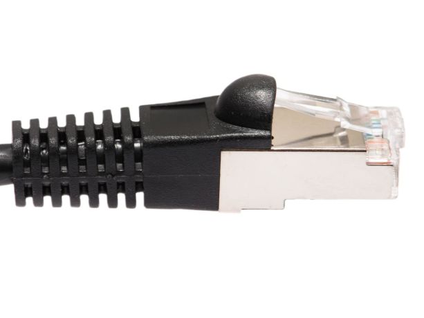Shielded Cat5e Patch Cable - Black – 25 FT | ShowMeCables.com