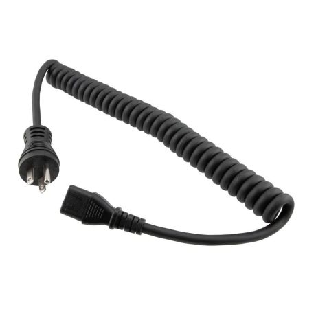 Show Me Cables Hospital Grade N5-15 to C13, Coiled 18AWG Cord, TPE ...