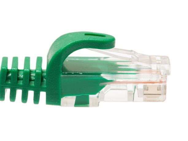 Slim Boot Cat5e Ethernet Patch Cable - Green – 1 FT | ShowMeCables.com