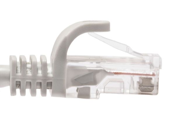 Slim Boot Cat5e Ethernet Patch Cable - Gray – 1 FT | ShowMeCables.com