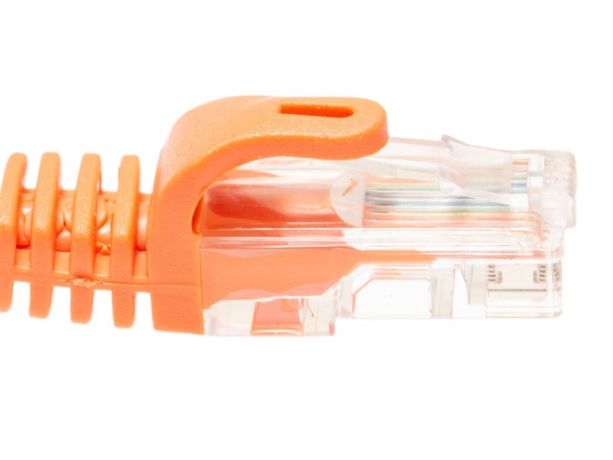 Slim Boot Cat5e Ethernet Patch Cable - Orange – 3 FT | ShowMeCables.com