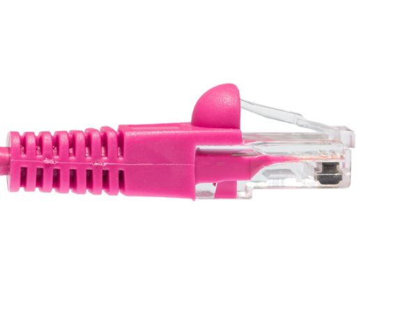 Standard Boot Cat6 Ethernet Patch Cable - Pink – 50 FT | ShowMeCables.com