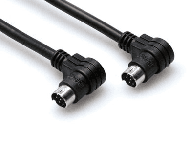 Hosa Right Angle 8 Pin Mini-DIN Male/Male Cable - 3 FT | ShowMeCables.com
