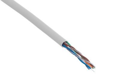 Cat5e UTP Solid Plenum Cable - White - Per FT | ShowMeCables.com