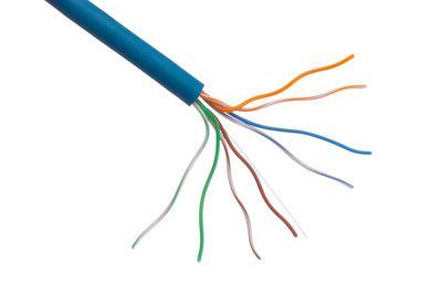 Cat5e UTP Solid CM Cable - Blue - Per FT | ShowMeCables.com