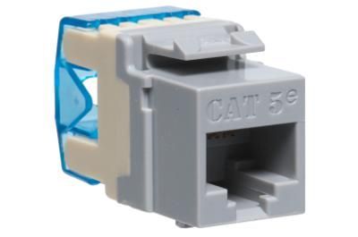 ICC Cat5e RJ45 Keystone Jack - HD Style - Gray | ShowMeCables.com
