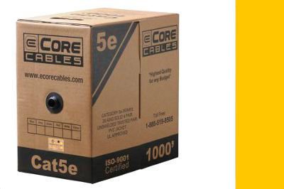 Cat5e Plenum Shielded Cable - 1000 FT - Yellow | ShowMeCables.com