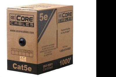 Cat5e Shielded Stranded PVC Cable - Black - 1000 FT | ShowMeCables.com