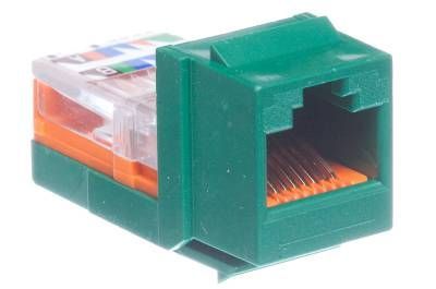 Panduit Netkey Cat5e RJ45 Universal Keystone - Green | ShowMeCables.com