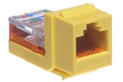 Panduit Netkey Cat5e RJ45 Universal Keystone - Yellow | ShowMeCables.com