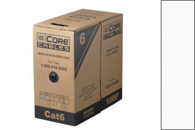 Cat6 UTP Solid CM Cable - White - 1000 FT | ShowMeCables.com