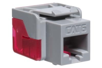 ICC Cat6 RJ45 Keystone Jack - EZ Style - Gray | ShowMeCables.com