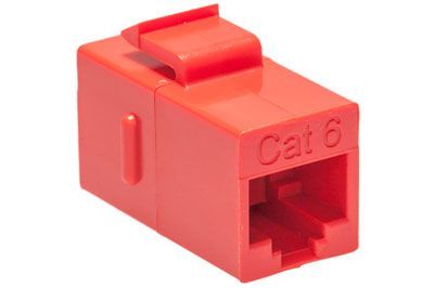 Cat6 Keystone Inline Coupler - Red | ShowMeCables.com