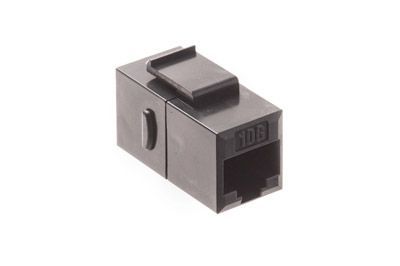 Cat6a Keystone Inline Coupler - Black | ShowMeCables.com