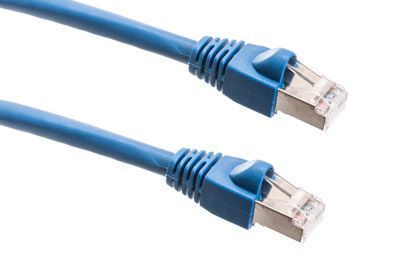 Cat6a Ethernet Cables - 7FT Blue STP Cat6a Patch Cable | ShowMeCables.com
