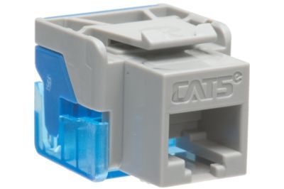 ICC Cat5e RJ45 Keystone Jack - EZ Style - Gray | ShowMeCables.com