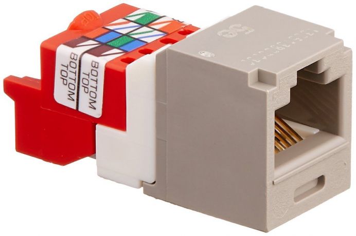 Panduit Cat5e Mini-Com TX5e RJ45 Keystone - International Gray ...