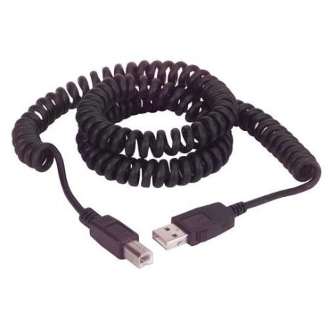 L-com Latching USB Cable | Coiled USB 2.0 Cable Assembly | ShowMeCables.com