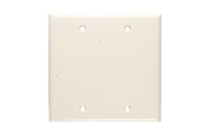 Cover Up Wall Plate - Double Gang - Ivory | ShowMeCables.com