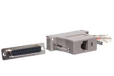 DB25 Female To RJ45 Female Modular Adapter Kit - 8 Conductor | ShowMeCables.com