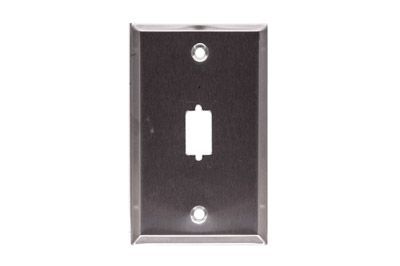 DB9 Single D-Sub Stainless Steel Wall Plate | ShowMeCables.com