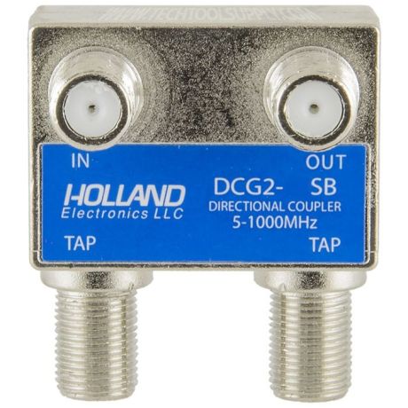 Holland Dual Port Coax Tap - 5 to 1000 MHz - 9dB | ShowMeCables.com