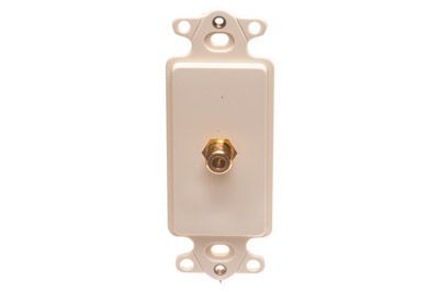 Decorex Insert- 1x CATV- Almond | ShowMeCables.com