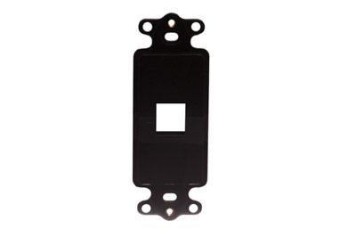 Decora Insert - 1x Keystone Ports – Black | ShowMeCables.com