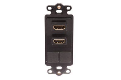 Dual HDMI Decorex Insert - 2 Port- Black | ShowMeCables.com
