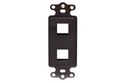 Decorex Insert- 2x Keystone Ports- Black | ShowMeCables.com