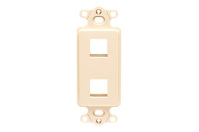 Decorex Insert- 2x Keystone Ports- Ivory | ShowMeCables.com