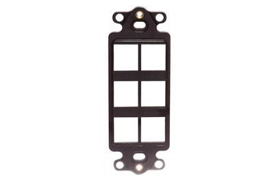 Decorex Insert- 6x Keystone Ports- Black | ShowMeCables.com