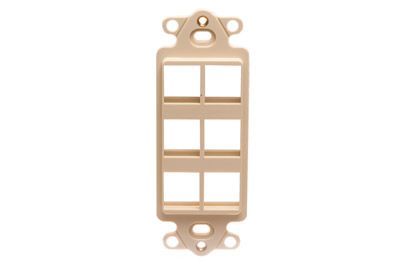 Decorex Insert- 6x Keystone Ports- Ivory | ShowMeCables.com