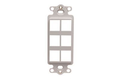 Decorex Insert- 6x Keystone Ports- White | ShowMeCables.com