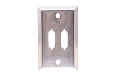 DB15 Double D-Sub Stainless Steel Wall Plate | ShowMeCables.com